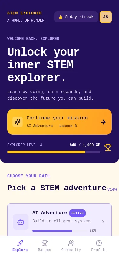 STEM Explorer Mobile