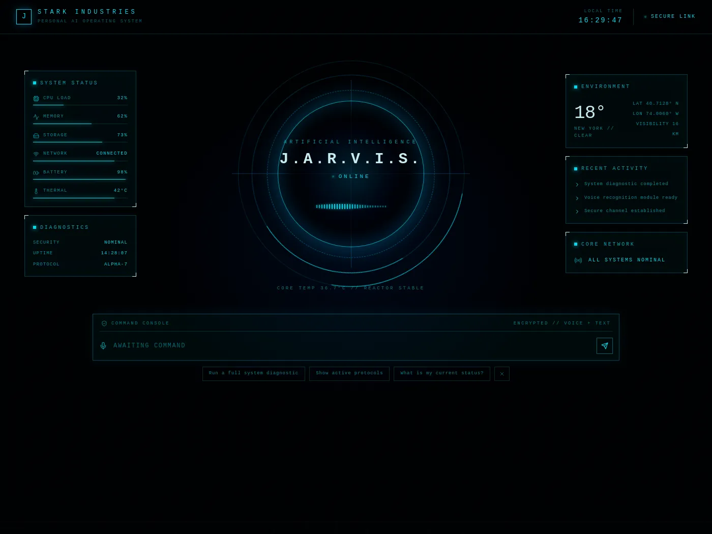 JARVIS AI Interface