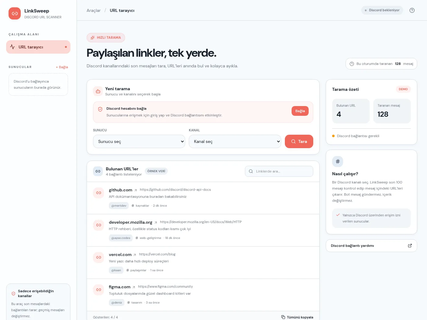 Discord URL Sweeper Bot