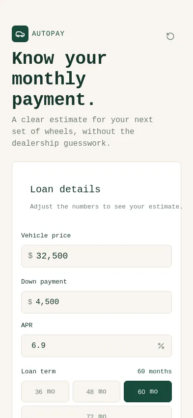 AutoPay Calculator