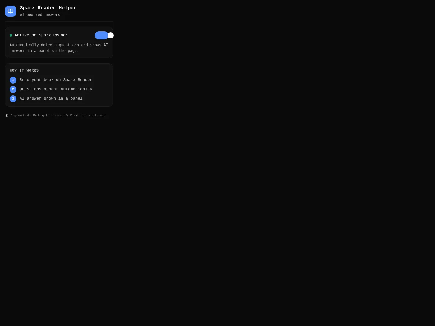 Sparx Reader Helper