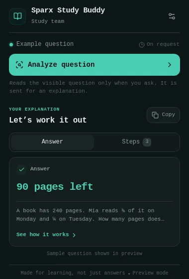 Sparx Study Buddy Extension
