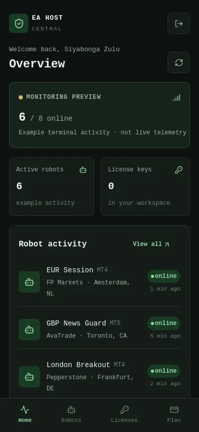 EA Host Central