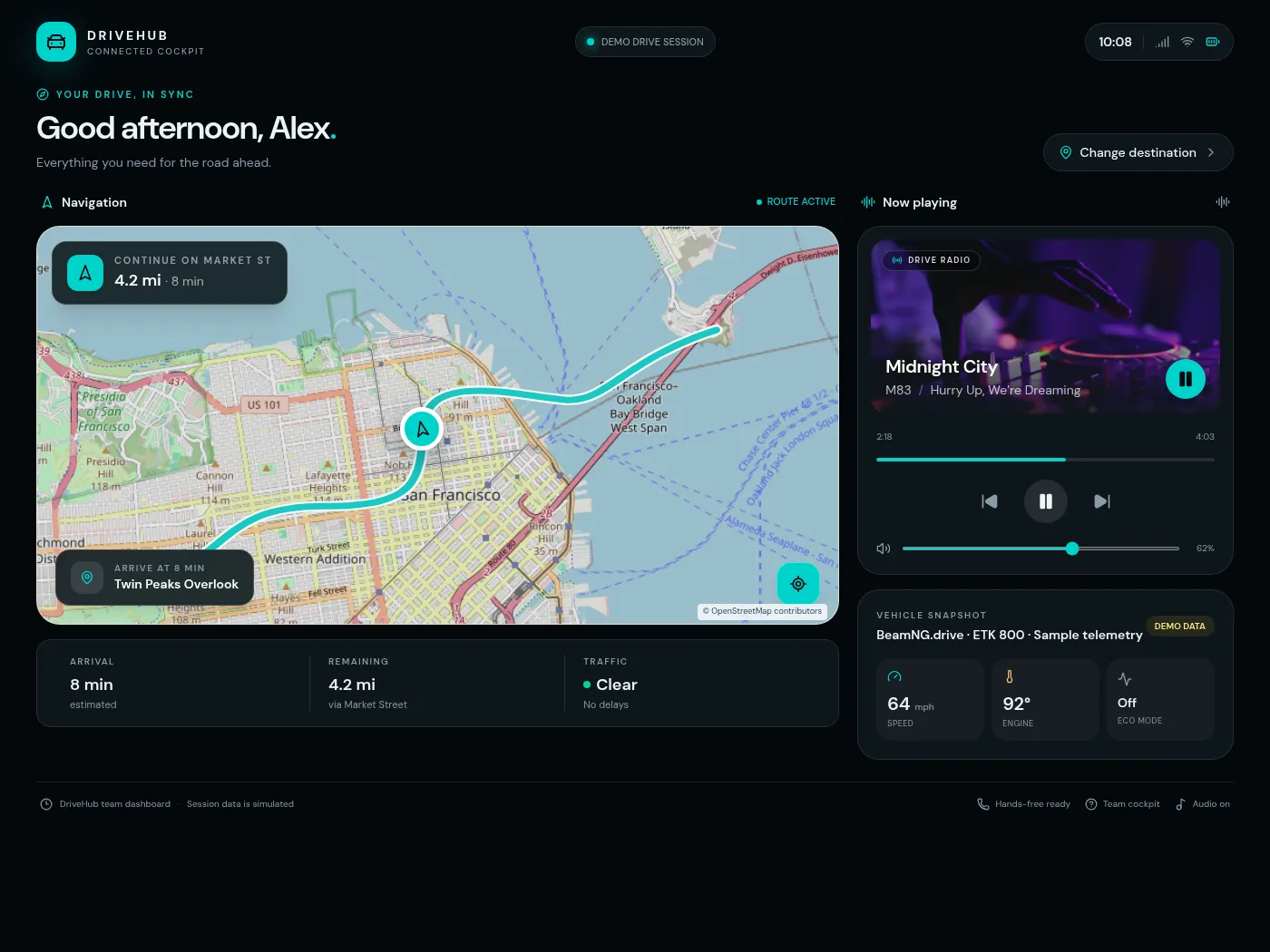 DriveHub CarPlay Dashboard