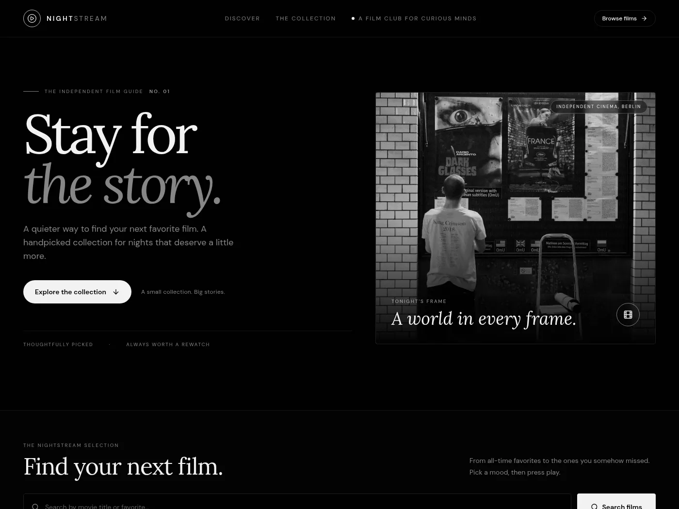 NightStream Movie App
