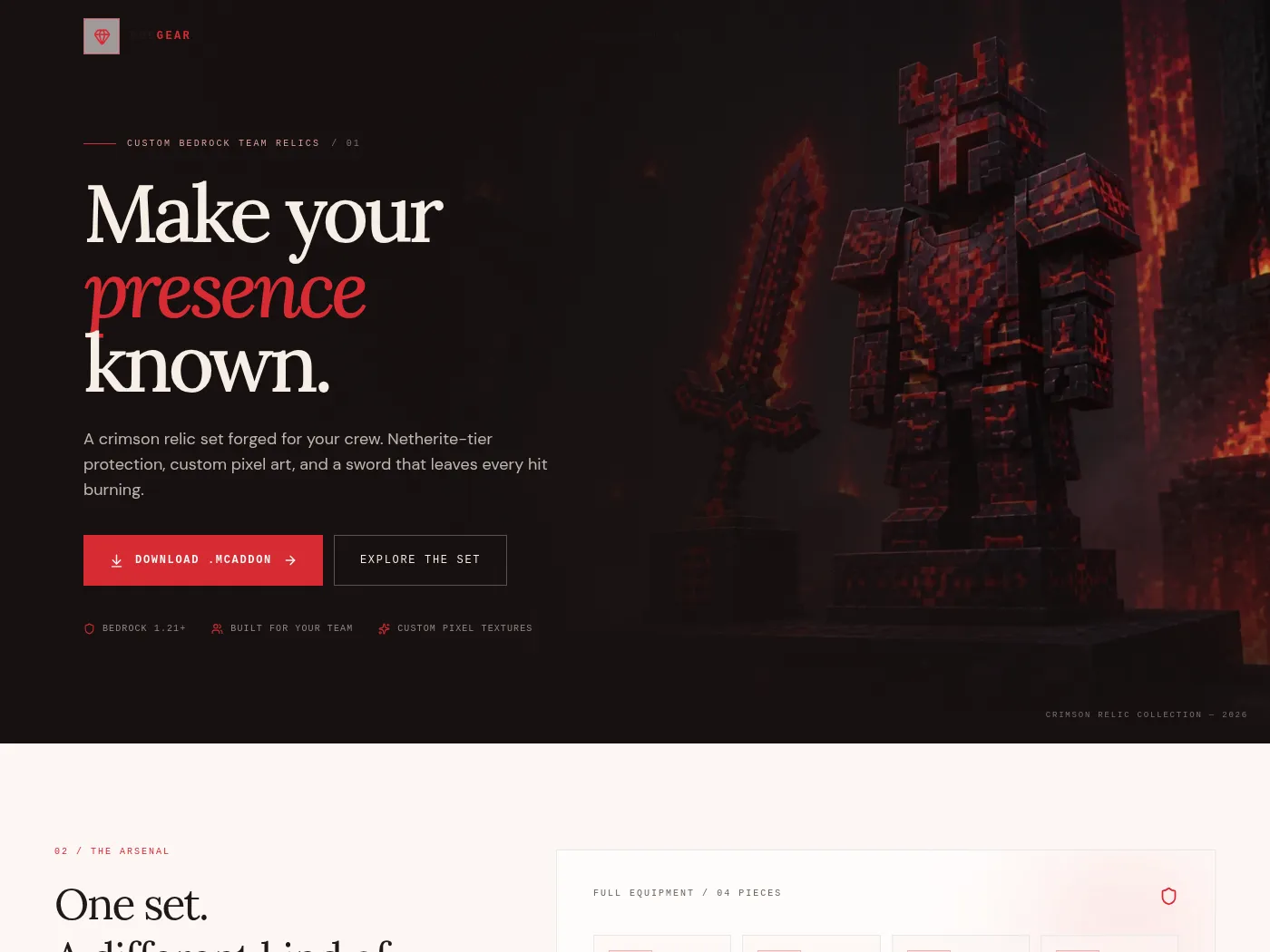 God Gear Minecraft Addon