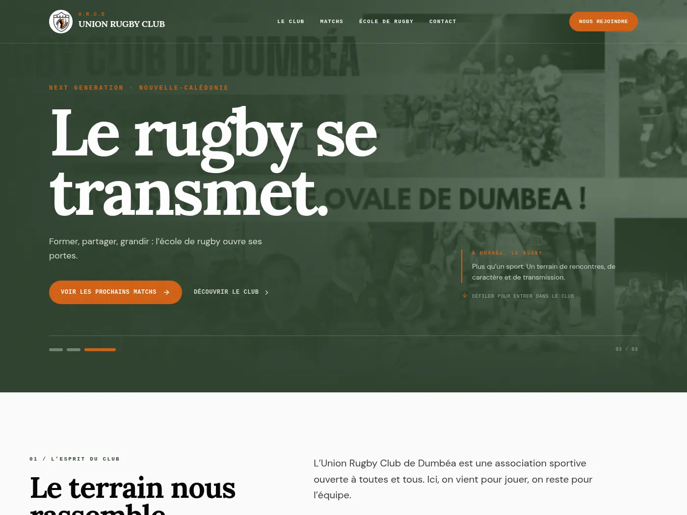Dumbea Rugby Club Site