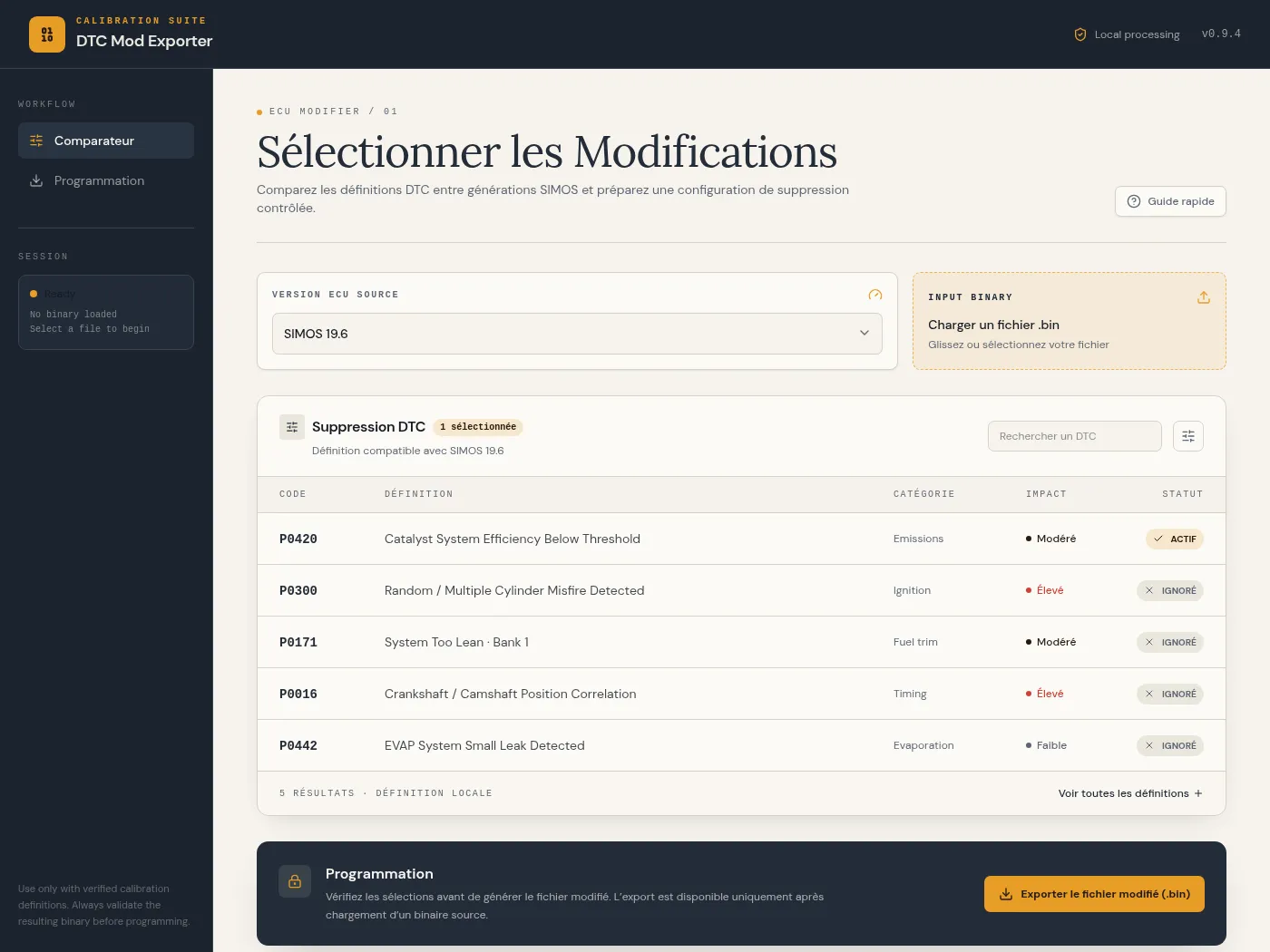 DTC MOD Exporter