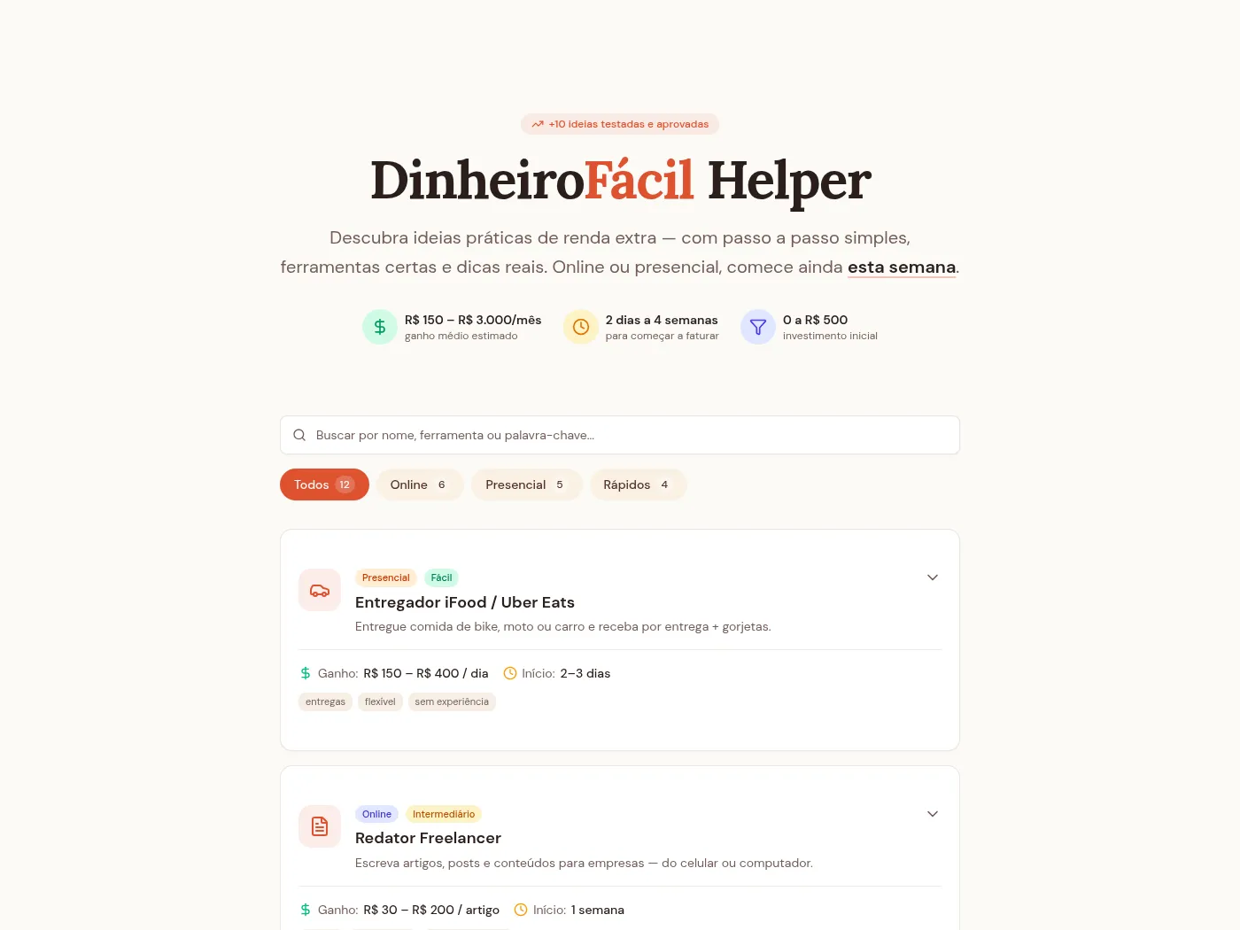 DinheiroFácil Helper