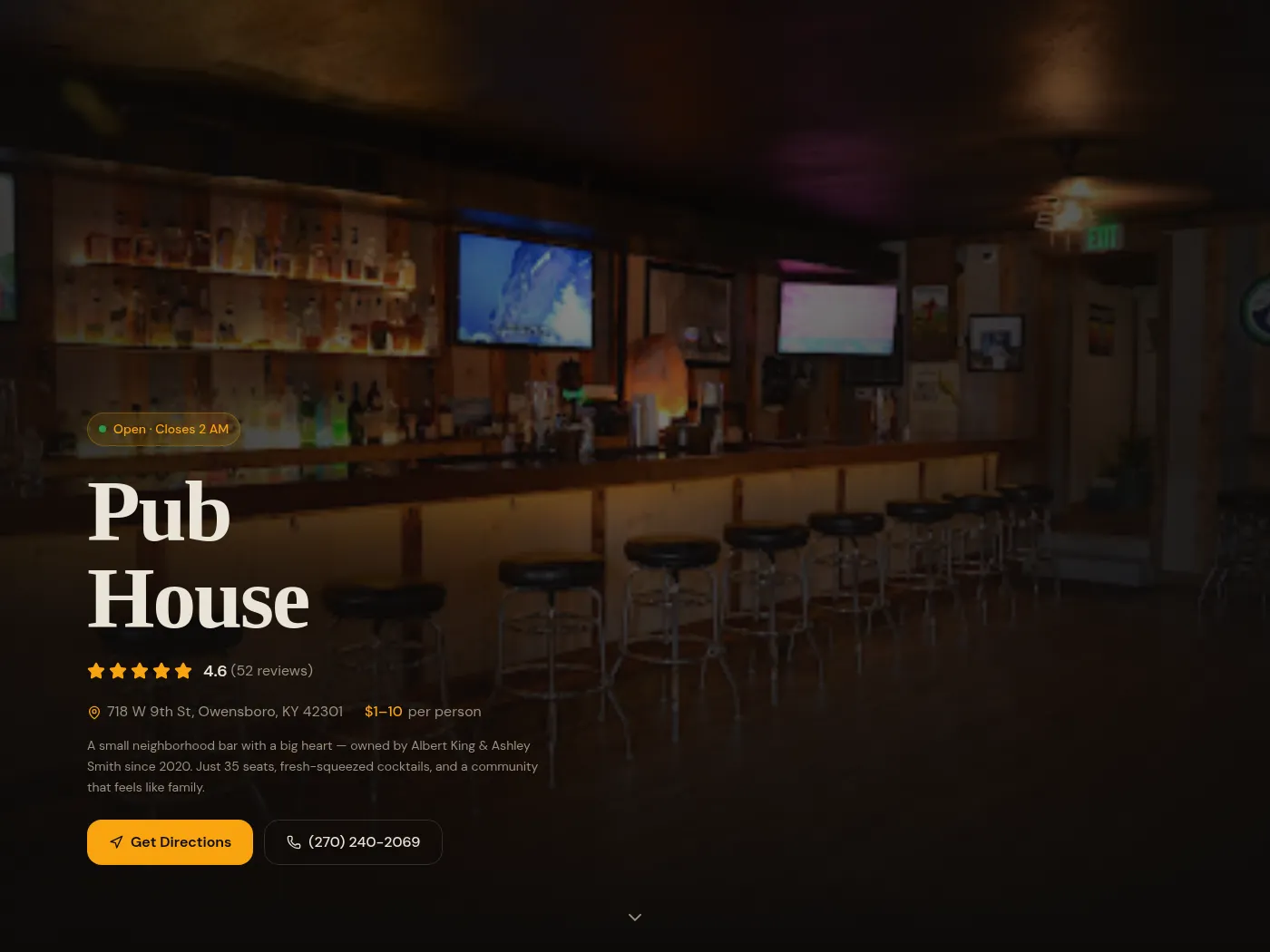 Pub House Bar Guide