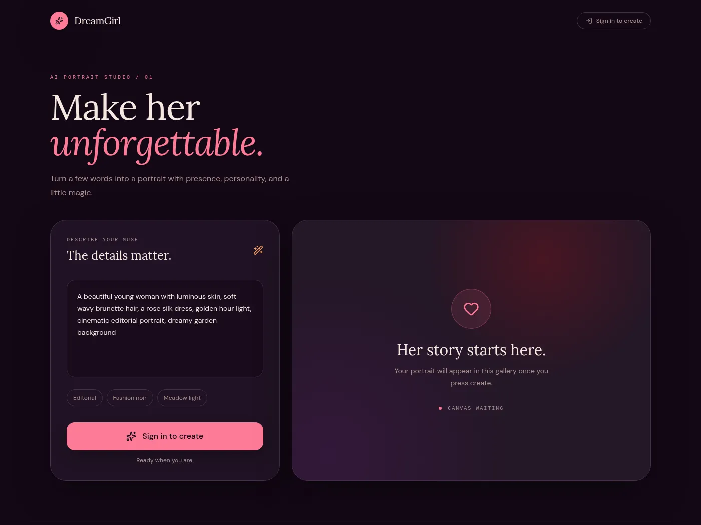 DreamGirl Generator