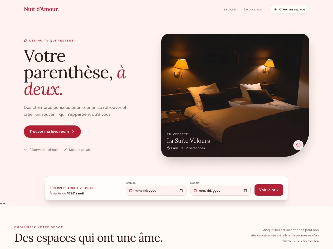 Love Room Rental Site