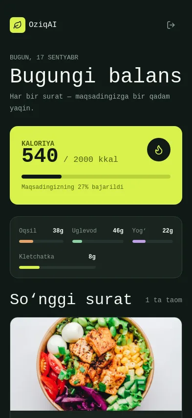 OziqAI Tracker