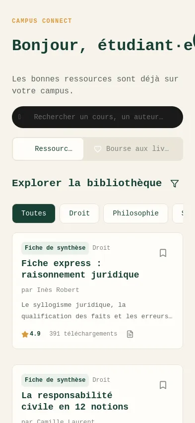 Biblio-Échange Campus Connect