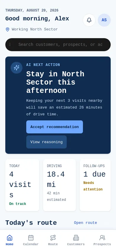 RouteFlow Assistant CRM
