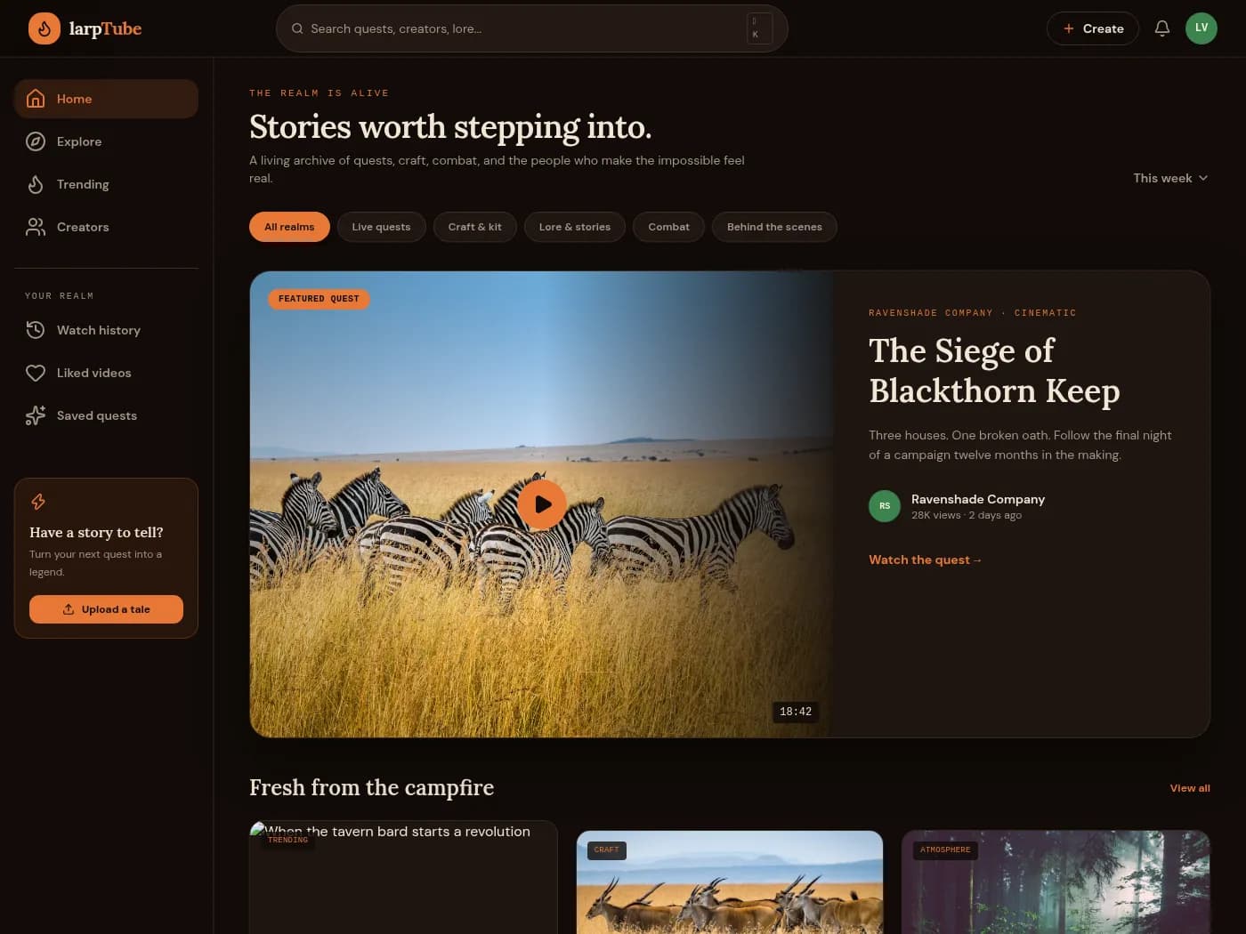 larpTube Video Platform