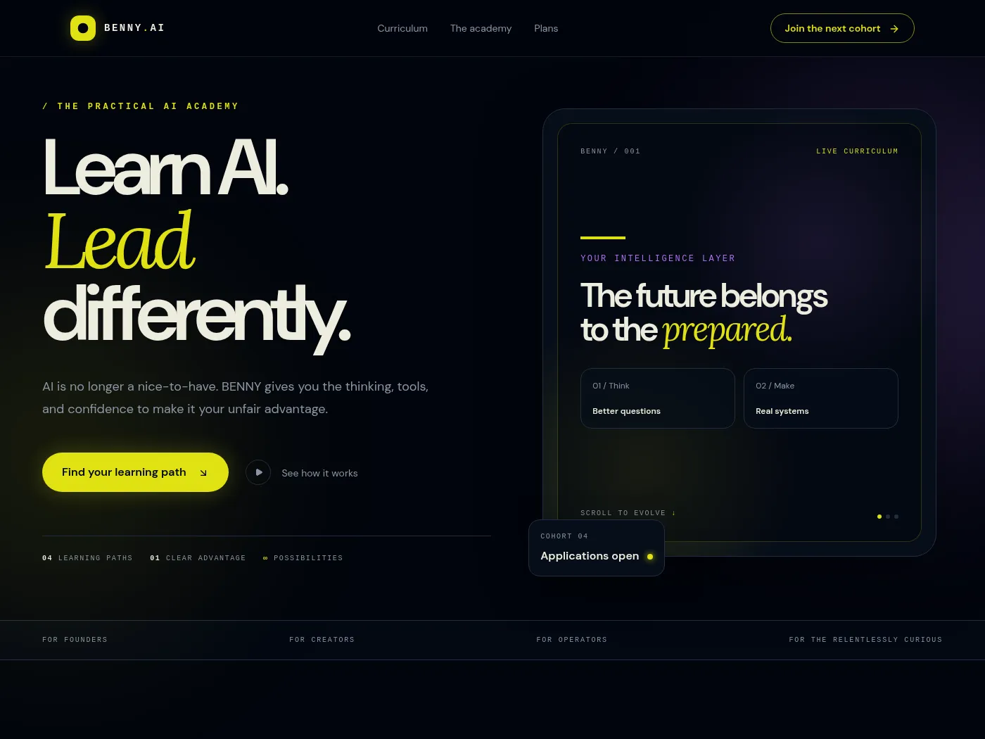 BENNY AI Academy Portal