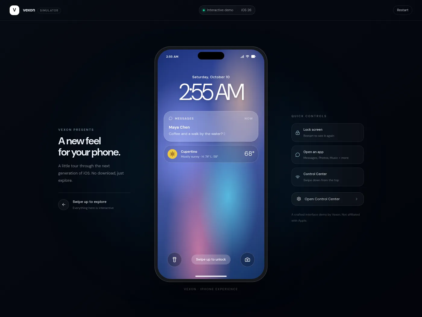 iOS 26 Web Simulator