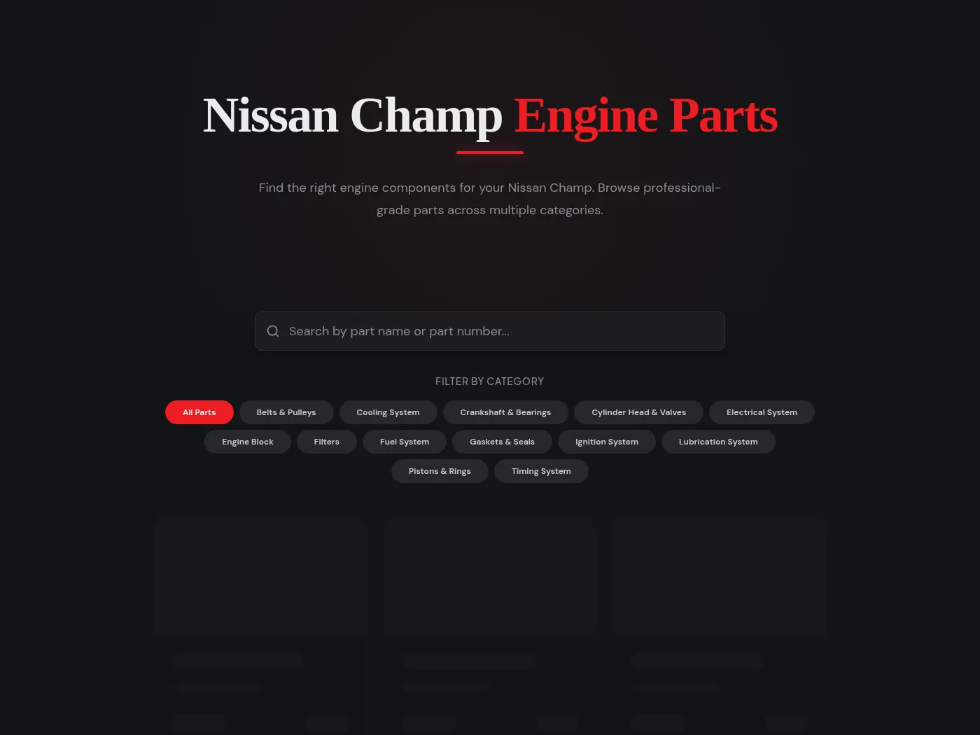 Nissan Champ Parts Finder