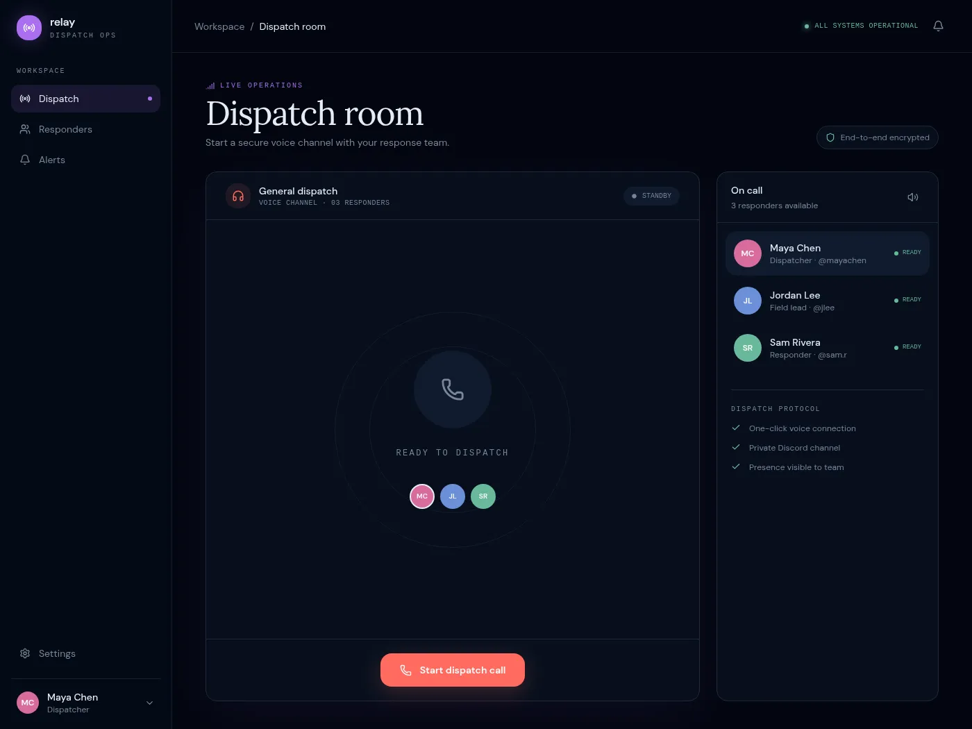 Discord Voice Dispatch