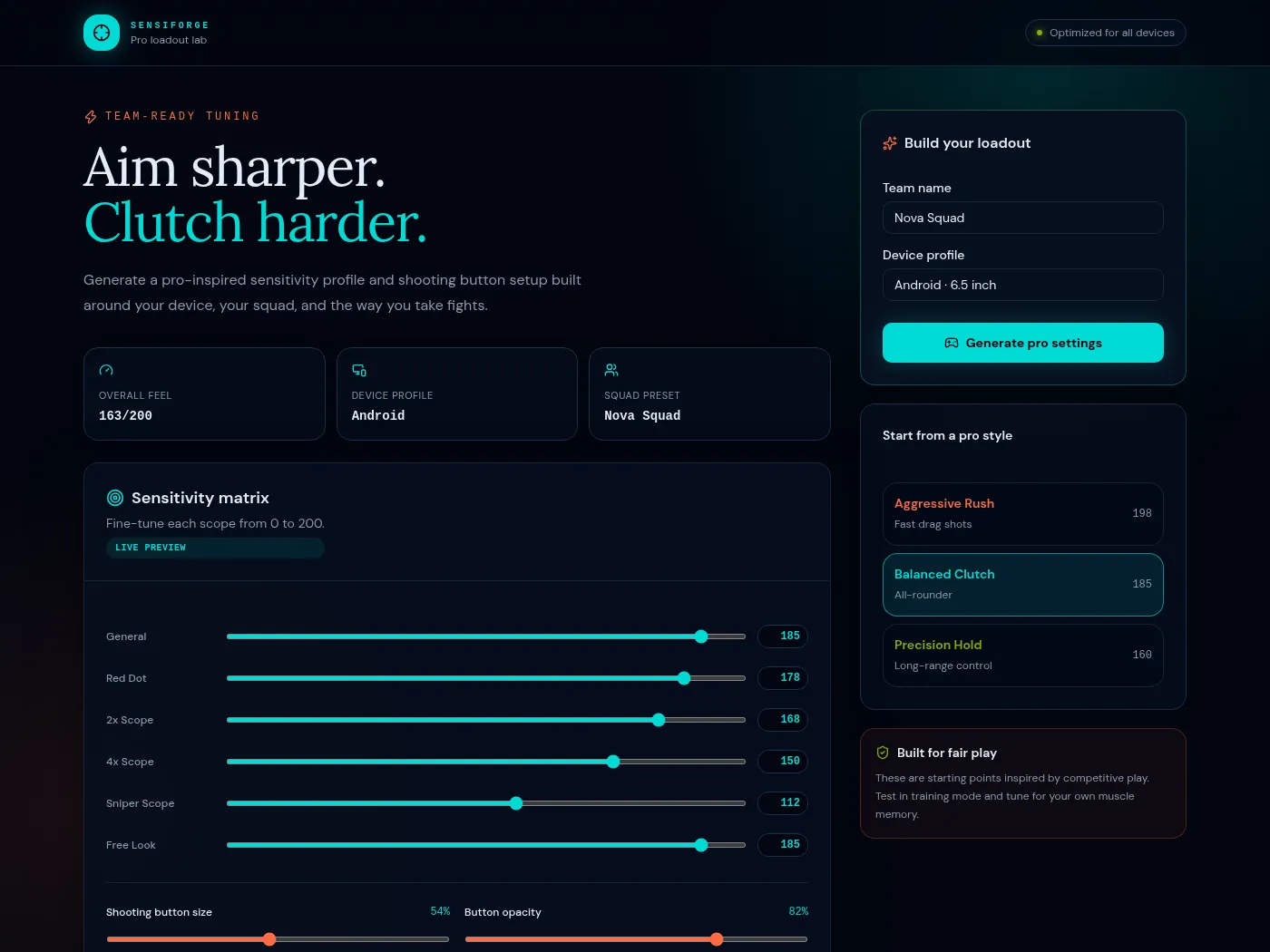 Pro Sensitivity Generator