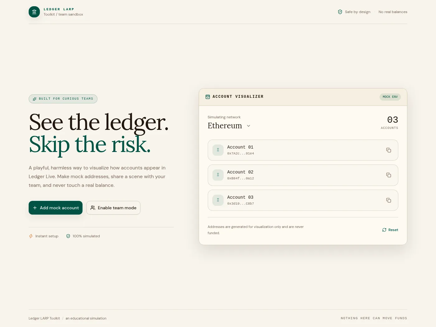 Ledger Larp Toolkit