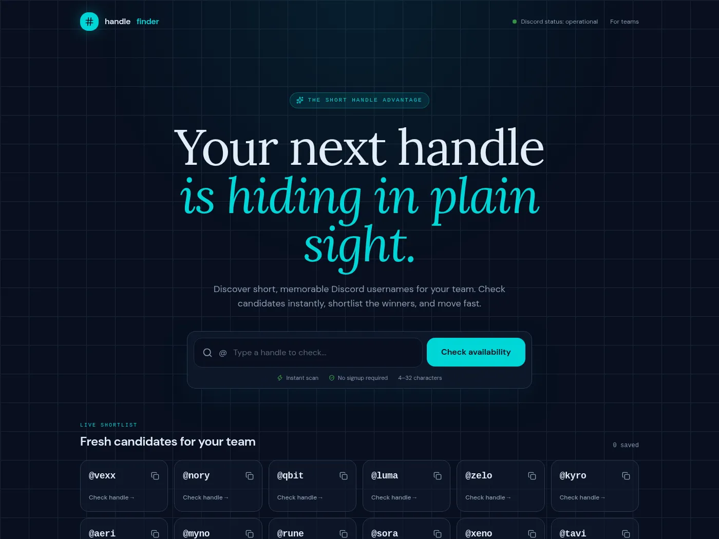 Discord Handle Finder
