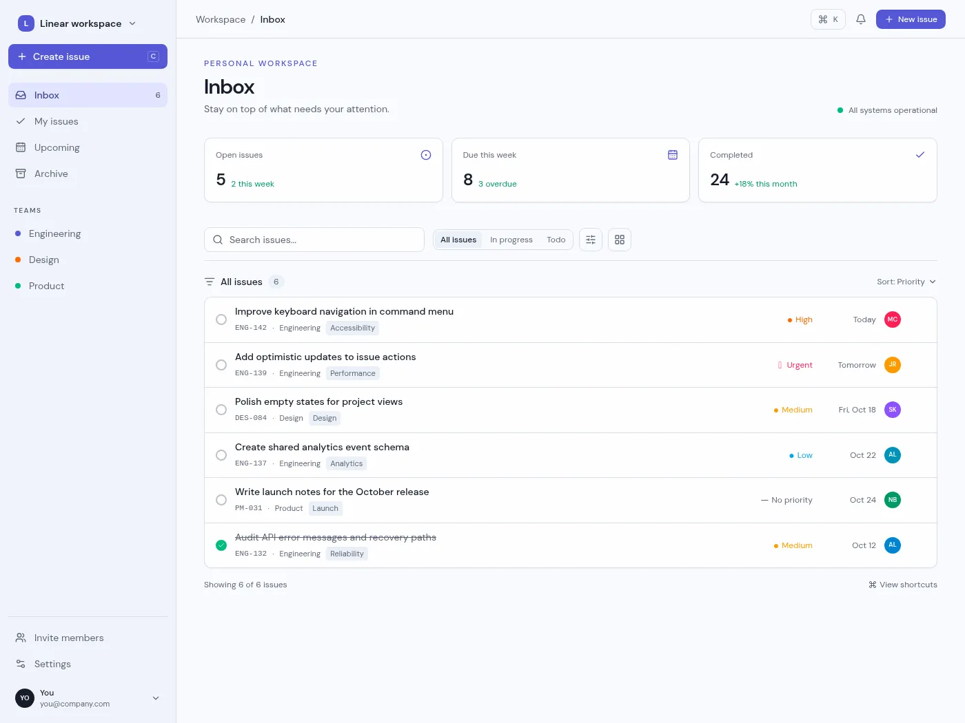 Linear Task Manager