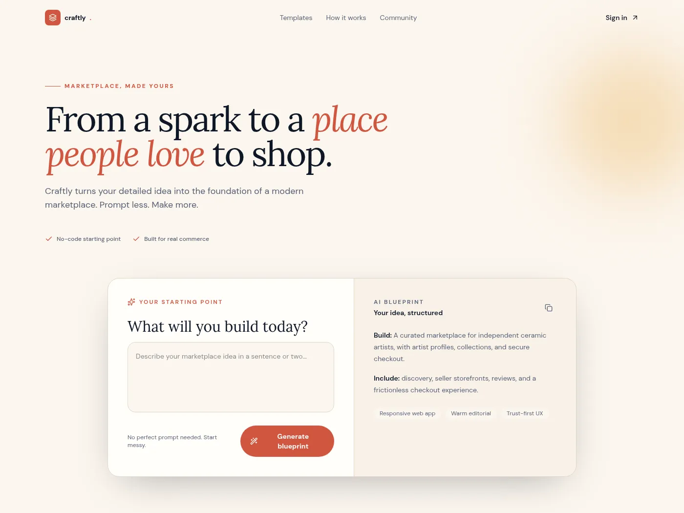 Marketplace App AI Prompt
