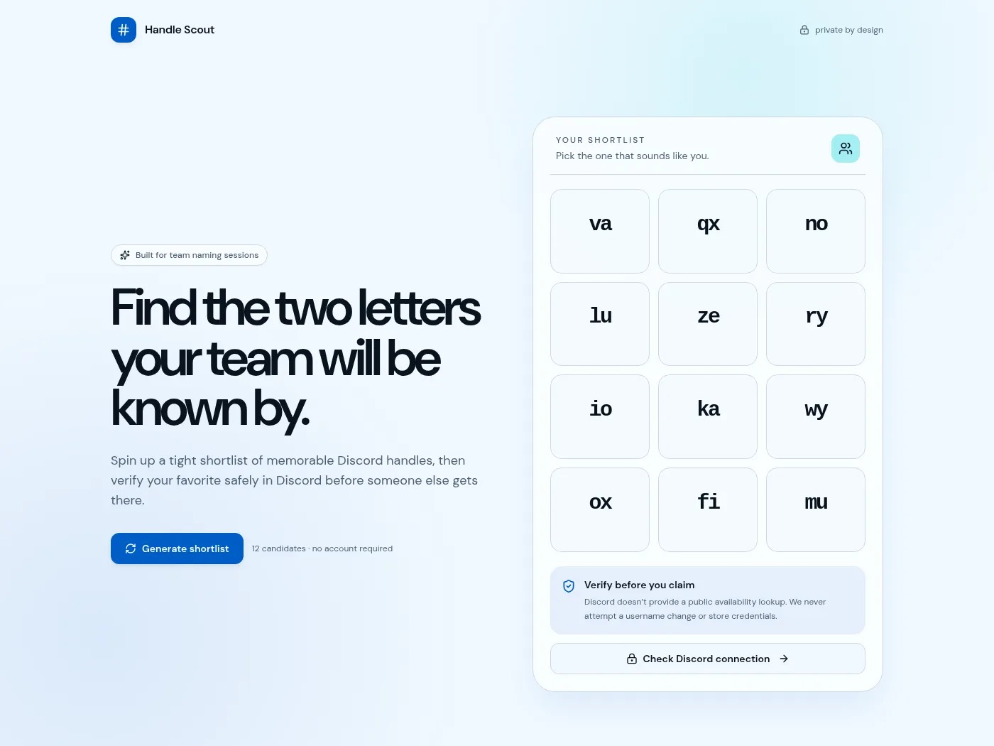 Discord Handle Checker