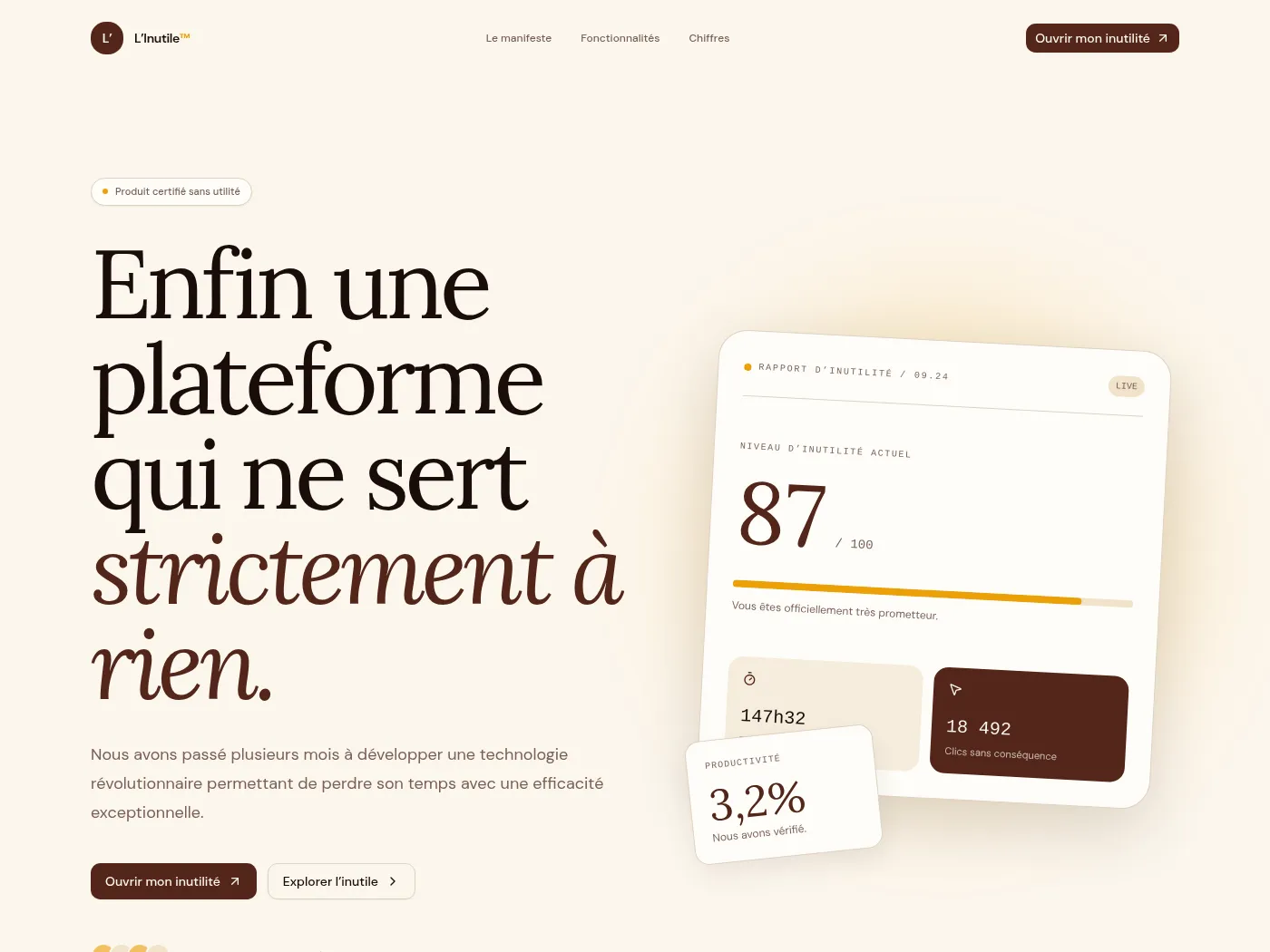 L’Inutile™ Web Experience