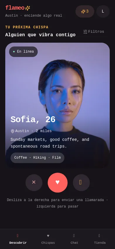 Flameo Gamified Dating App