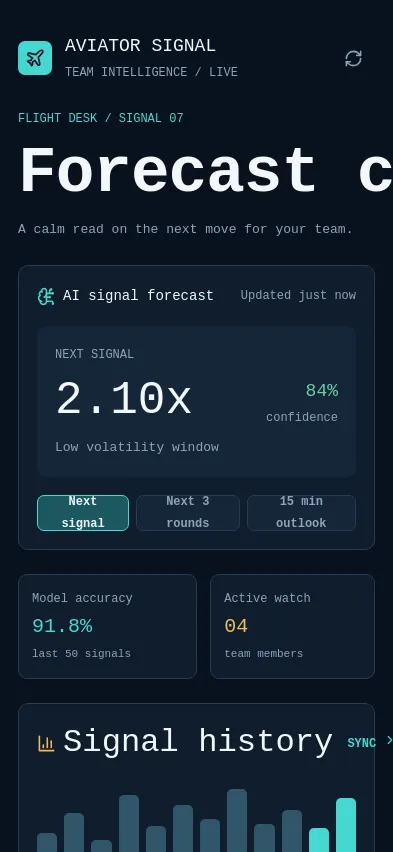 Aviator Signal AI Forecast