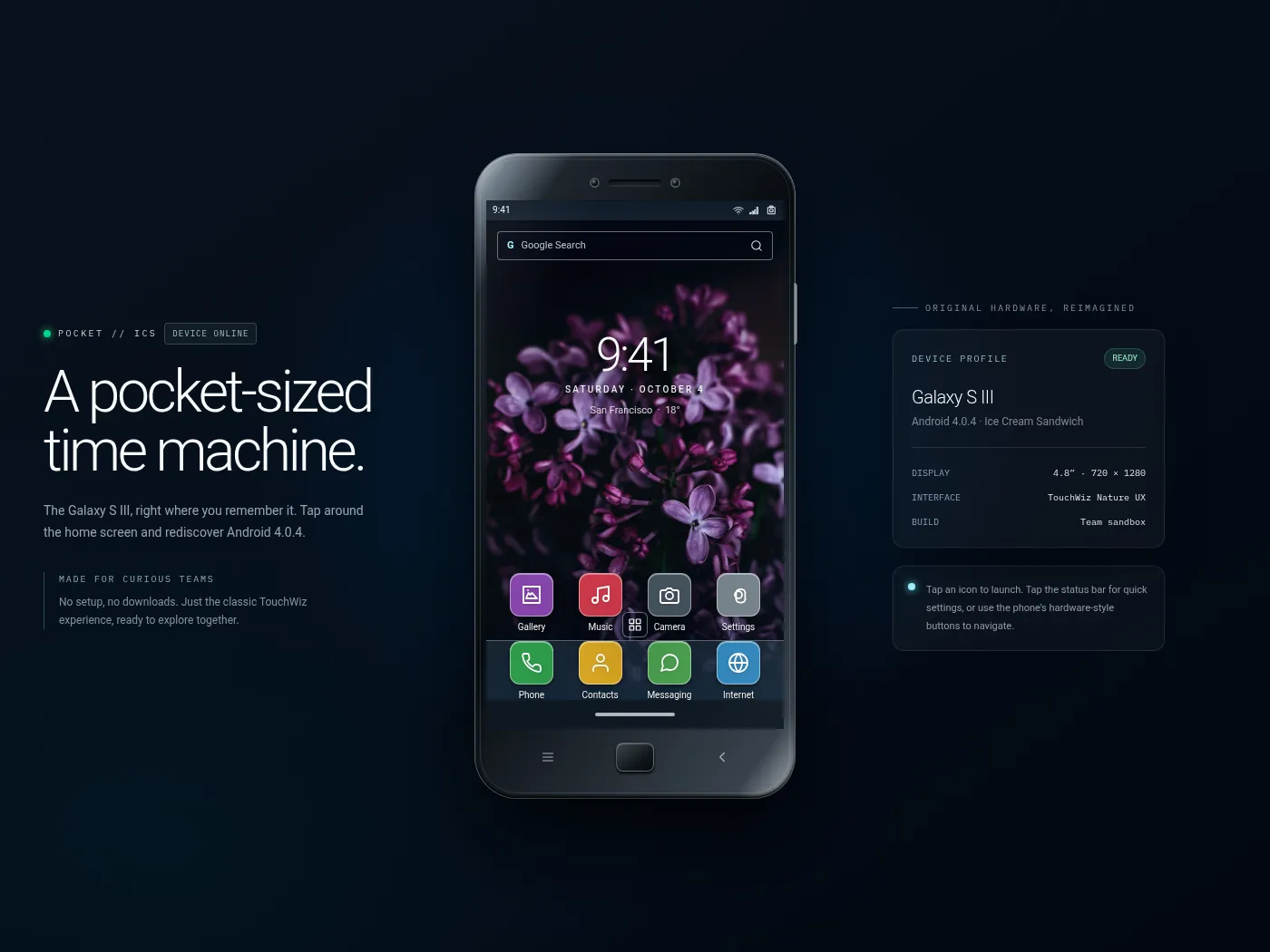 Galaxy S3 Web Emulator