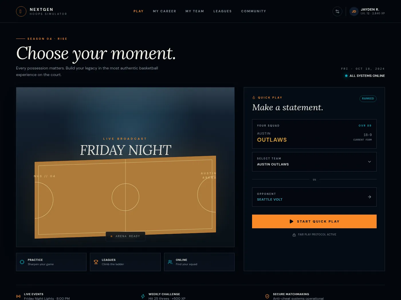 NextGen Hoops Simulator
