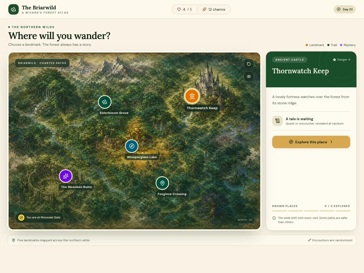 Wizard Forest Map Explorer