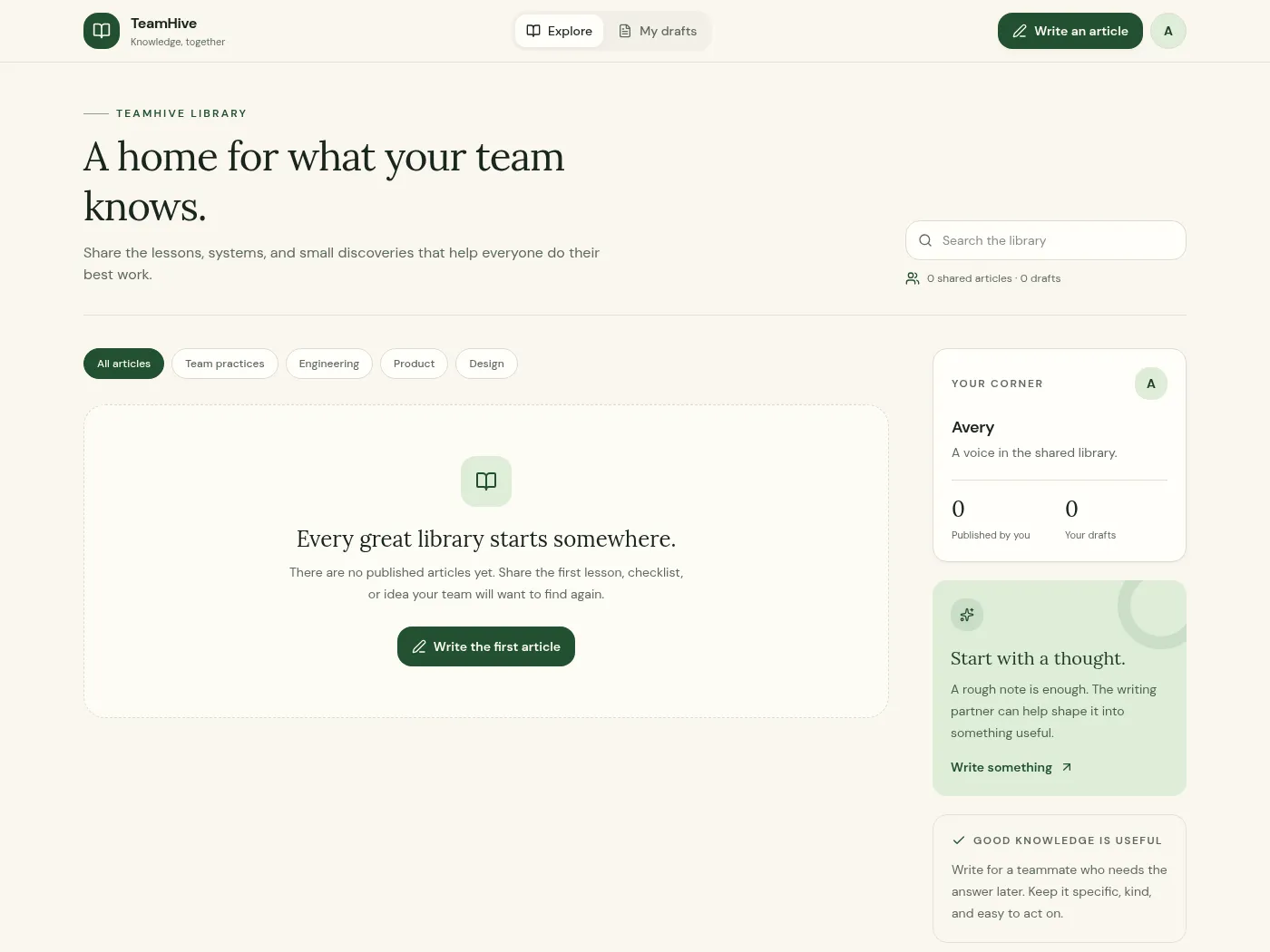 TeamHive Knowledge Hub