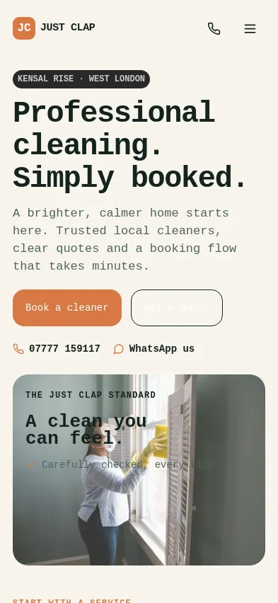 Just Clap Booking Platform