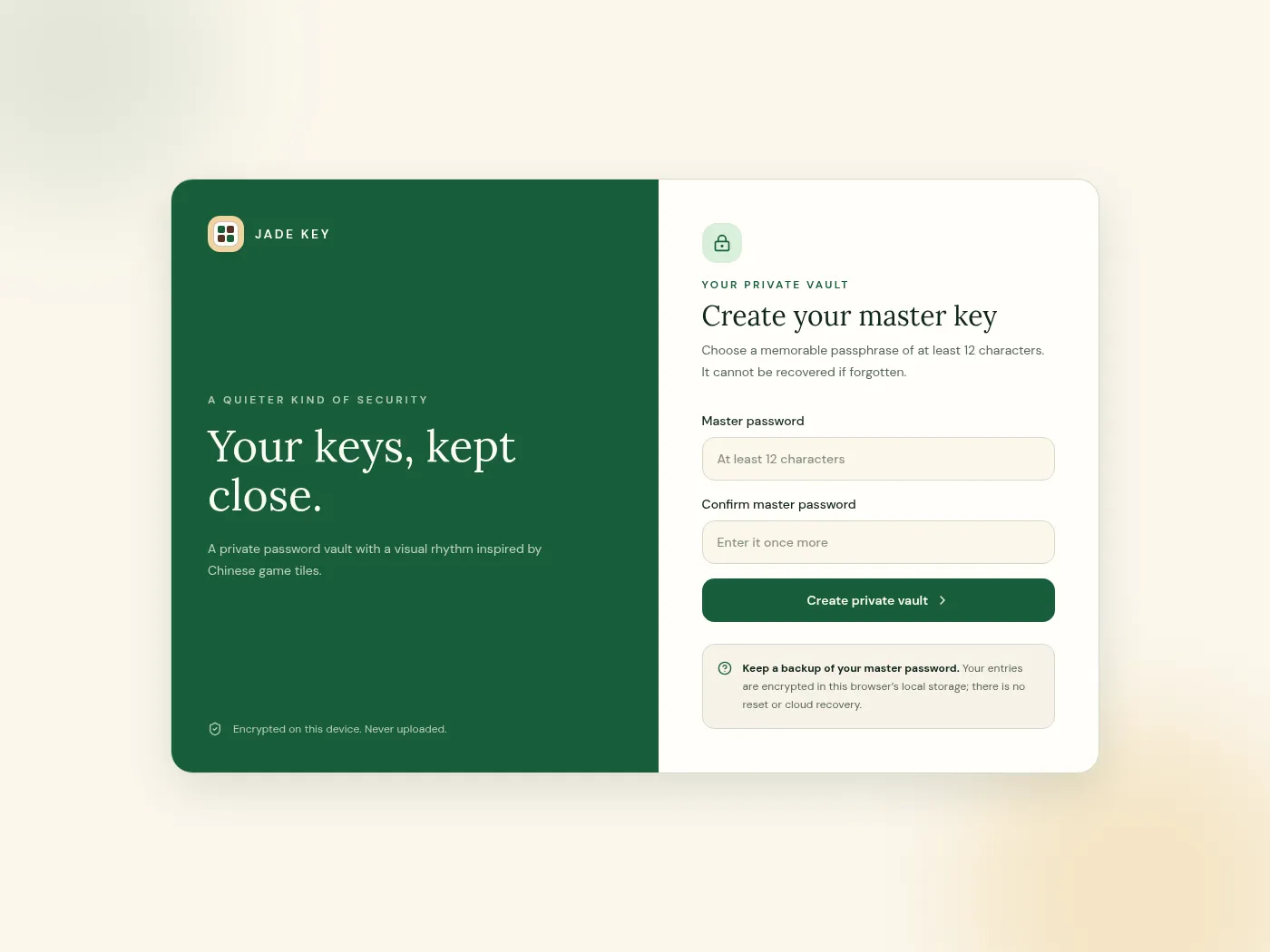 Chinese Board Password Vault