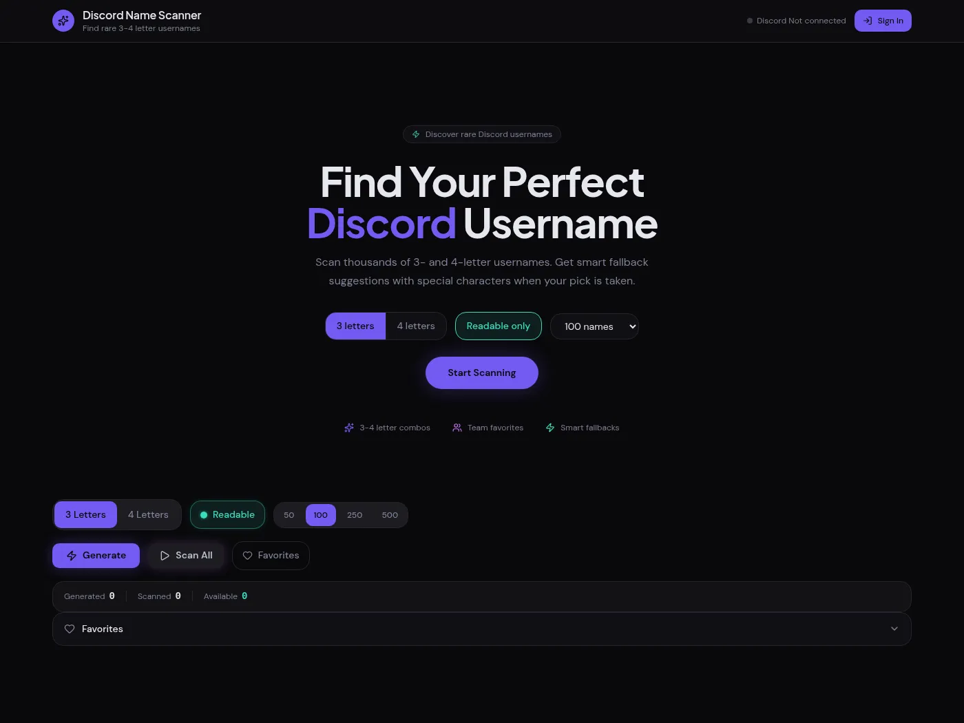 Discord Name Scanner