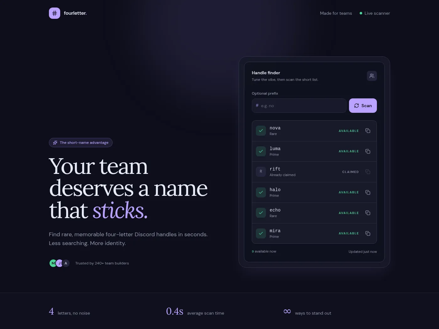 FourLetter Discord Finder
