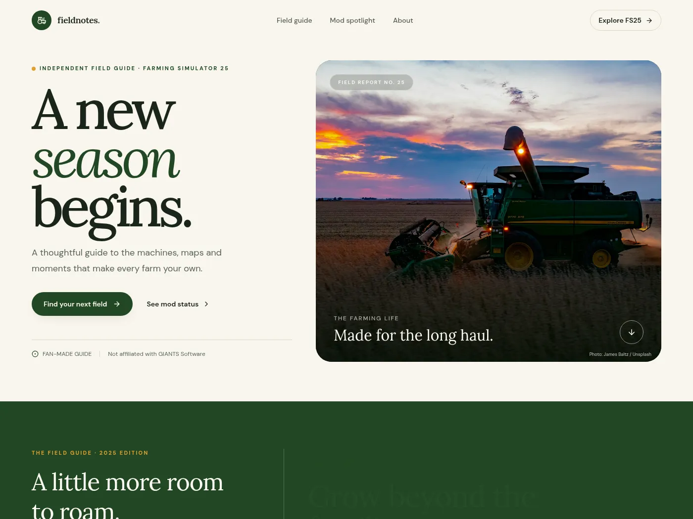 FS25 Website Update