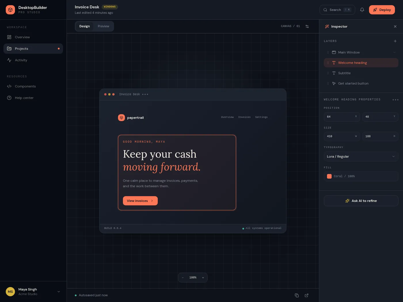 DesktopBuilder Pro