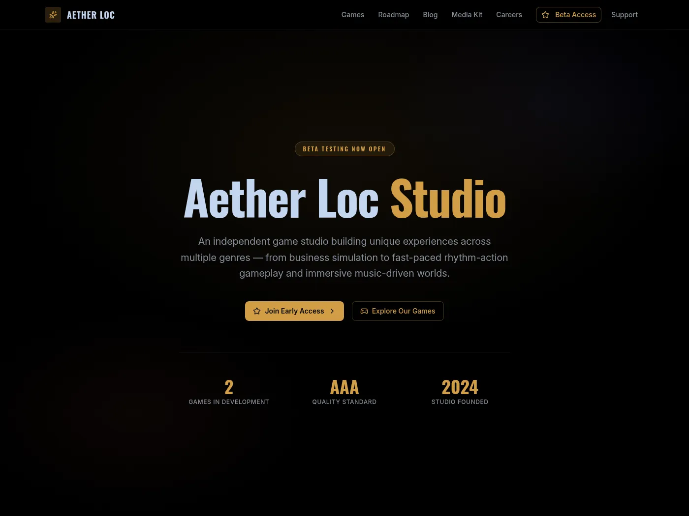 Aether Studio Redesign