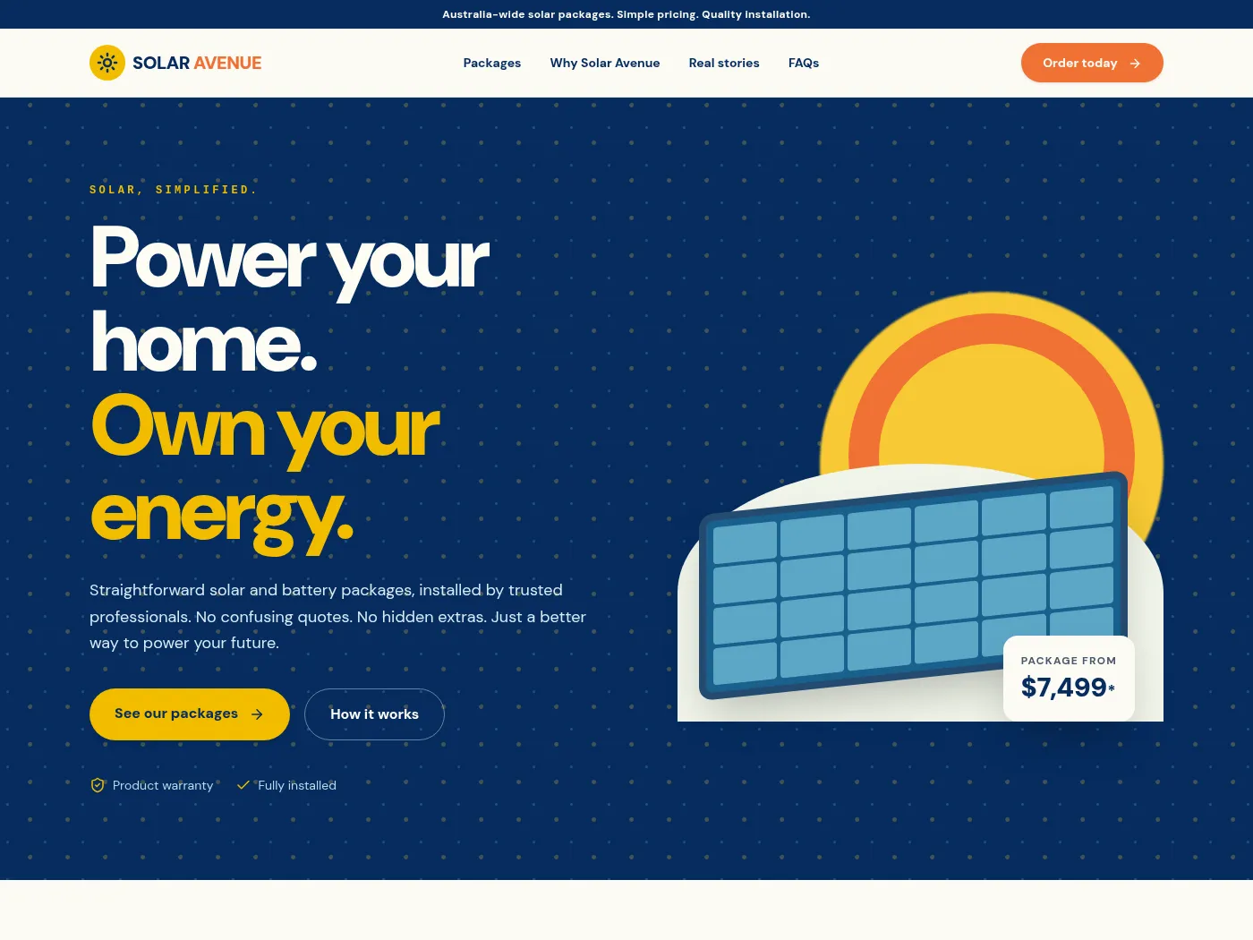 Solar Avenue Website