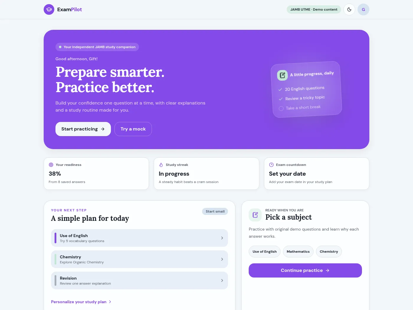 ExamPilot Web App
