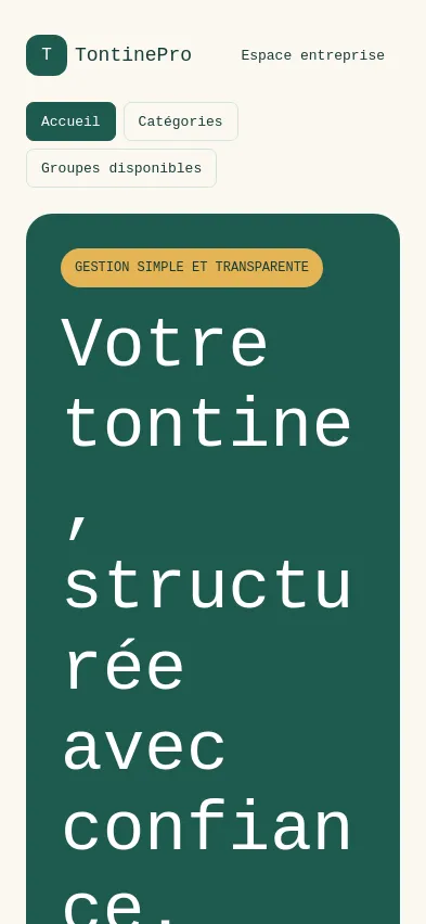 TontinePro Mobile Manager