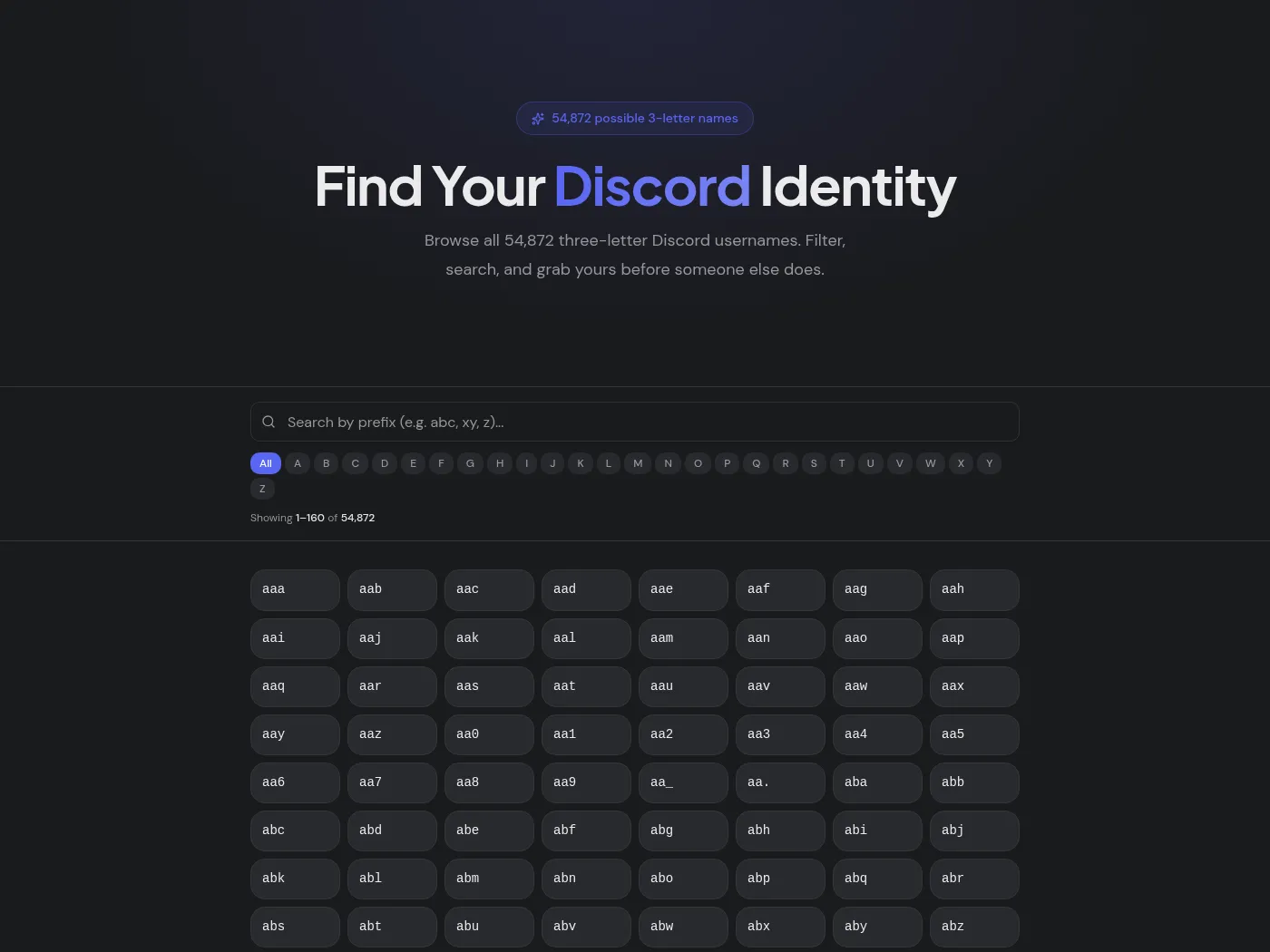 Discord Name Finder