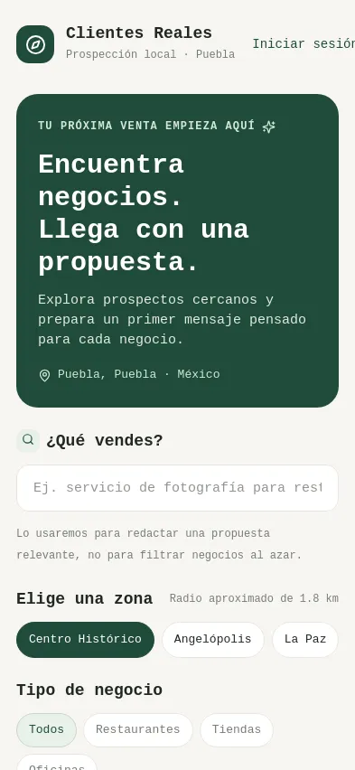Clientes Reales Finder