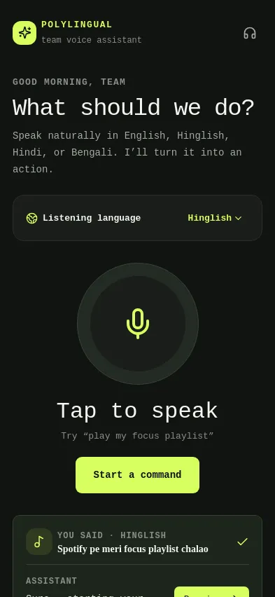 PolyLingual Voice Assistant